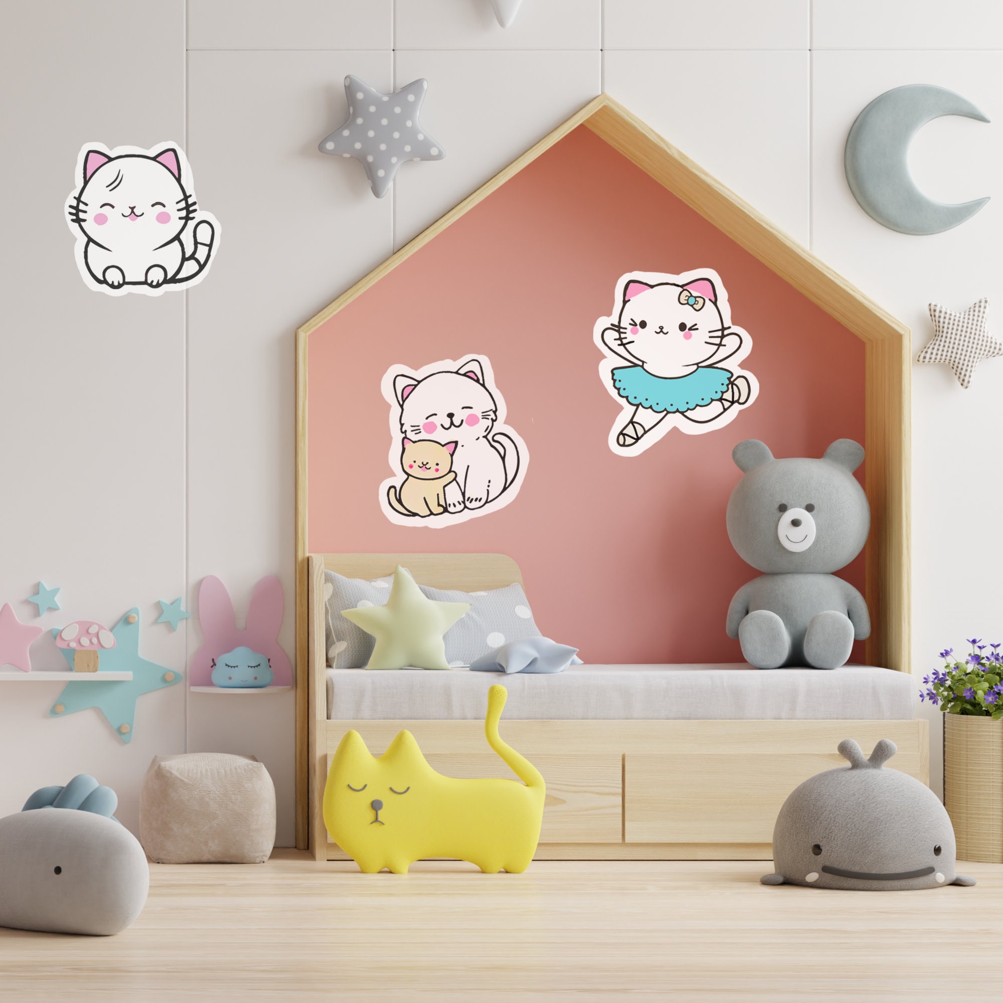 Printable Stickers SVG, Cat PNG, Printable Cat Stickers, Downloadable ...