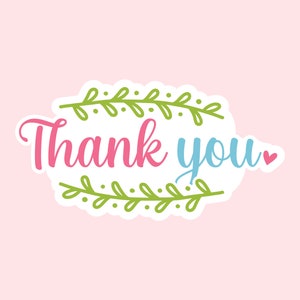 Cute Thank You Stickers Printable Stickers, Thanks, Small Business ...