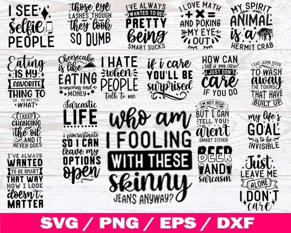 Sarcastic SVG, Adult Humor SVG Bundle, SVG Files for Cricut, Sarcasm ...