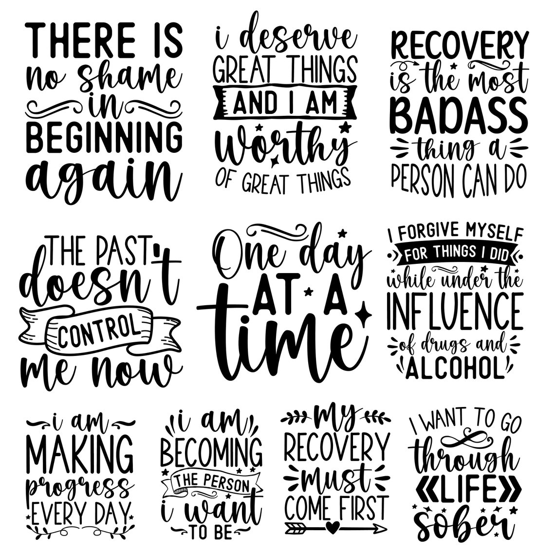 Sobriety Svg Recovery SVG Inspirational Svg Mental Health | Etsy UK