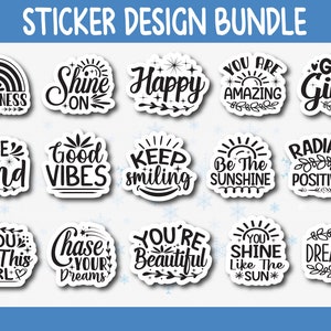 Digital Stickers, Sticker Svg, Inspirational Stickers Svg, Cricut Svg ...