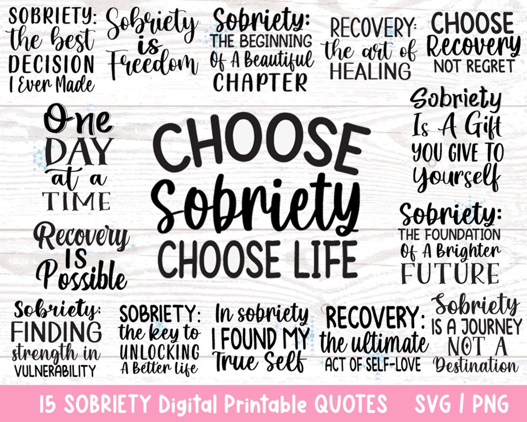 Sobriety Svg, Recovery Svg,inspirational SVG Bundle, Png,addiction Svg ...