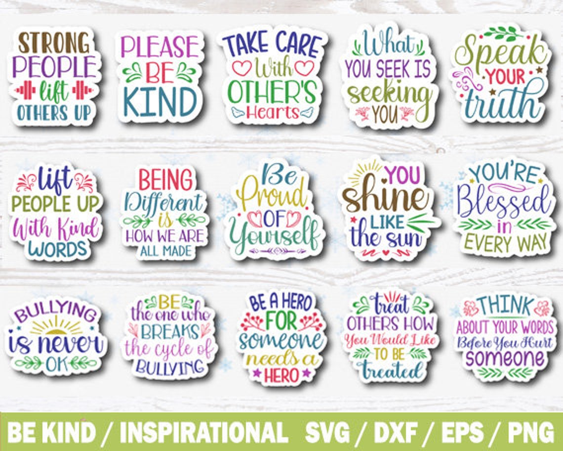 Inspirational Svg Digital Stickers Bundle Cricut Svg - Etsy