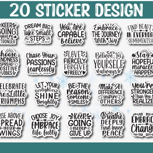 Inspirational Svg, Commercial Use, Recovery, Digital Stickers Bundle ...