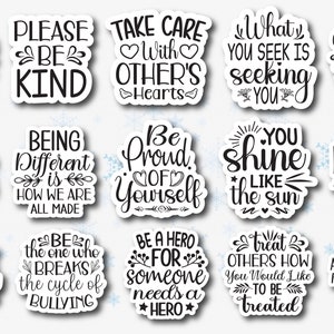 Inspirational Svg, Digital Stickers Bundle, Cricut Svg, Sticker Svg ...