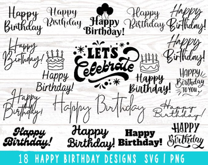 Alles Gute zum Geburtstag svg Bundle, alles Gute zum Geburtstag Cake ...