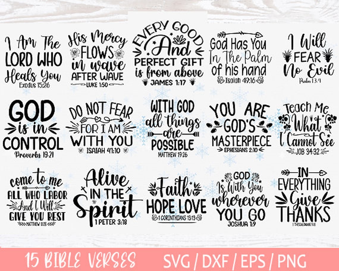 Religious Svg Christian Svg Bundle Scripture Svg Spiritual - Etsy