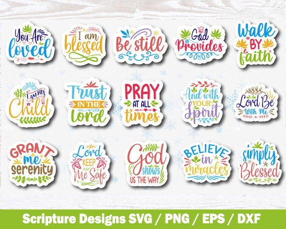 Digital Stickers Svg Spiritual Svg Scripture Svg Commercial | Etsy UK