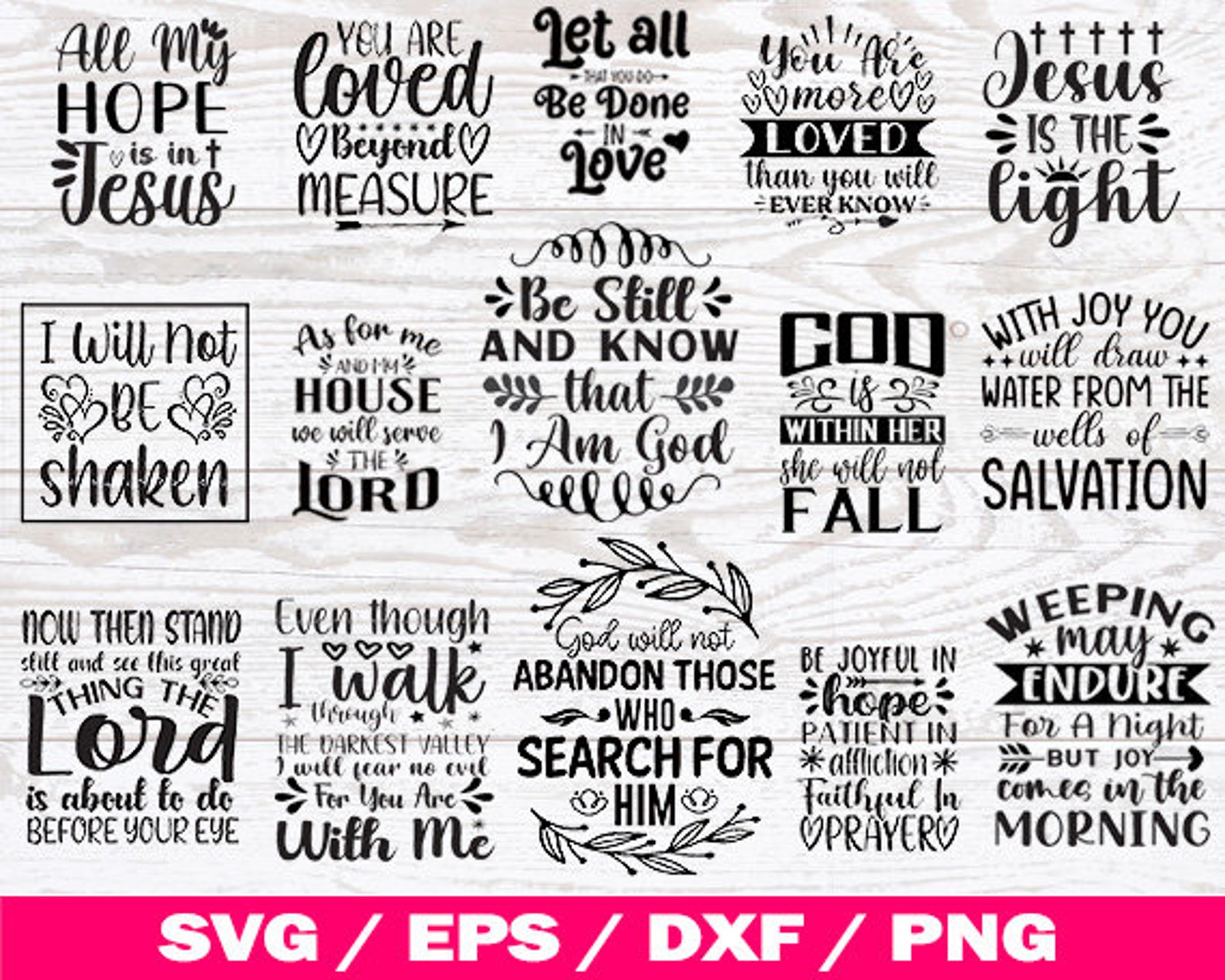 Bible Journaling Digital Stickers Christian Svg Bundle - Etsy