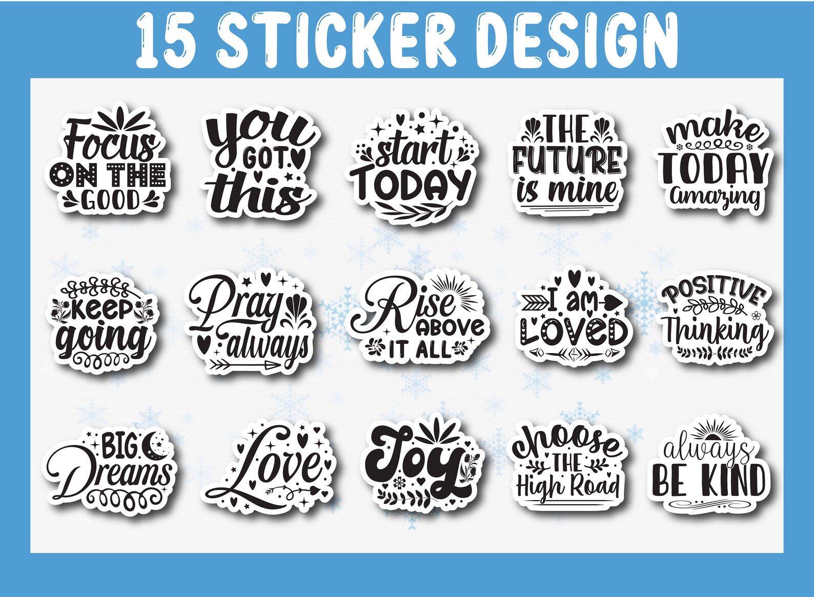 Inspirational Stickers Svg Bundle Sticker Svg Cricut Svg - Etsy