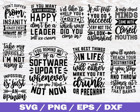 Sarcasm Svg Adult Humor SVG Bundle Funny Svg Adult Humor - Etsy