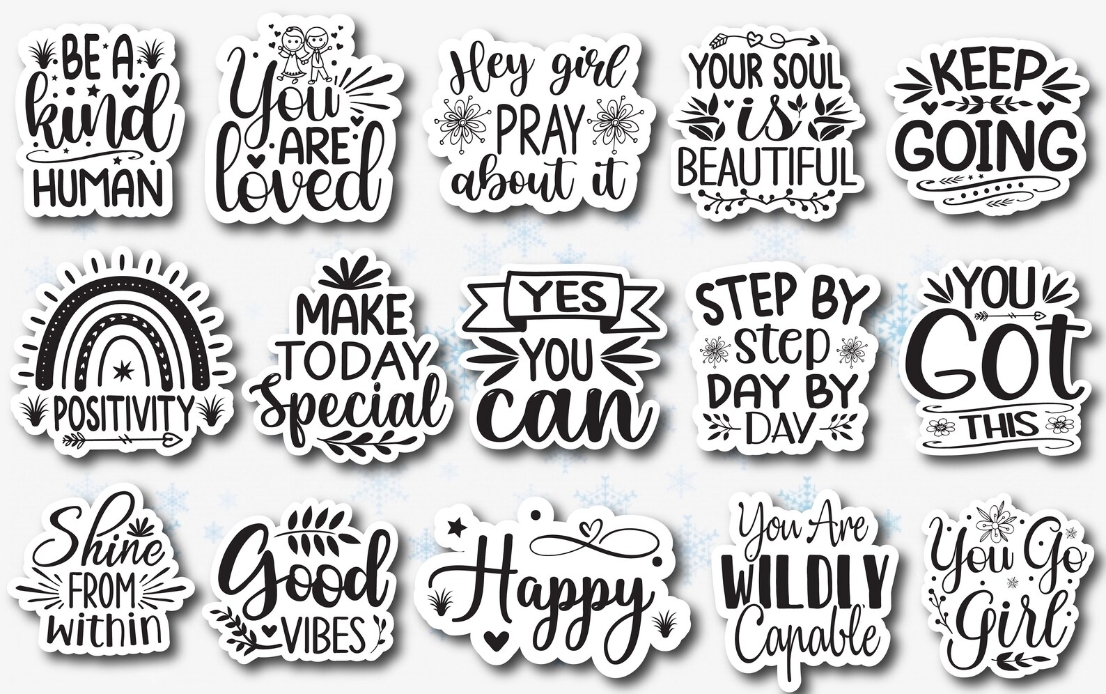 Inspirational Stickers Svg Bundle Cricut Svg Digital - Etsy