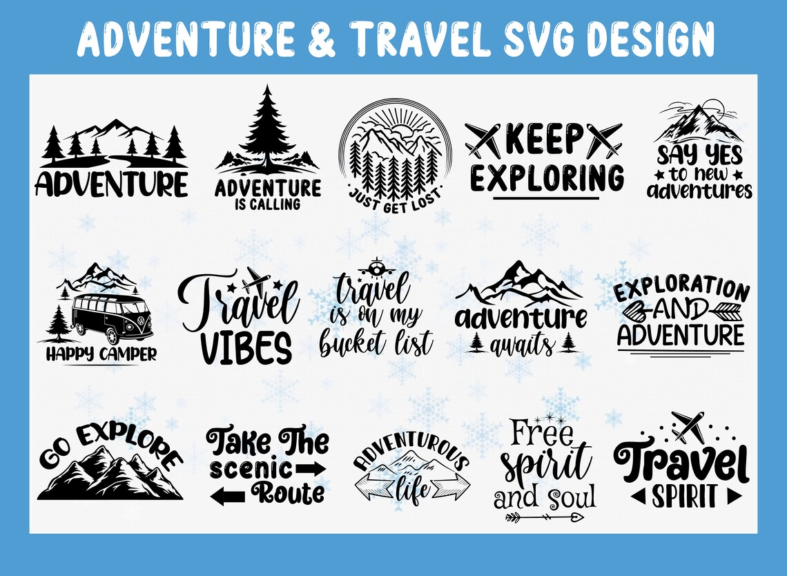 Adventure Svg Travel Svg Bundle Vacation Svg Airplane Svg - Etsy