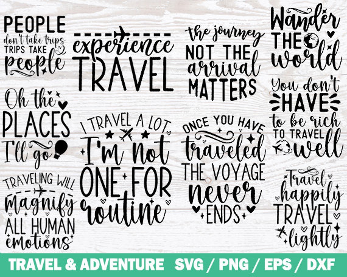 Travel Svg Bundle Adventure Svg Travel Art Prints Cricut - Etsy