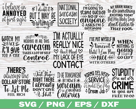 Sarcastic Bundle Svg Adult Humor SVG Bundle Adult Humor SVG | Etsy