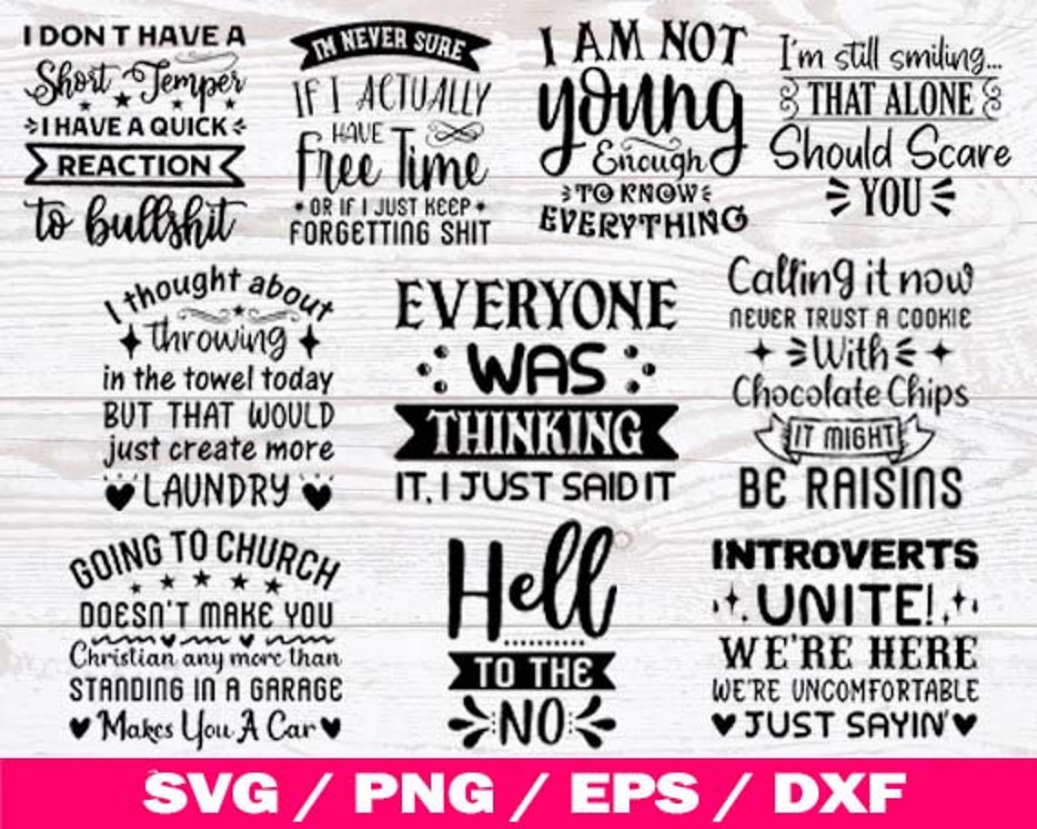 Adult Humor SVG Sarcastic Svg Bundle Adult Humor SVG Bundle - Etsy
