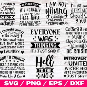 Adult Humor SVG, Sarcastic Svg Bundle, Adult Humor SVG Bundle, Merch ...
