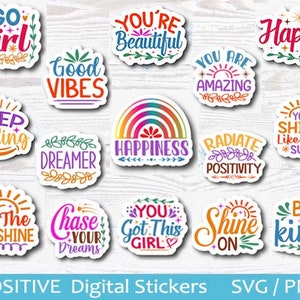 Digital Stickers, Sticker Svg, Inspirational Stickers Svg, Cricut Svg ...