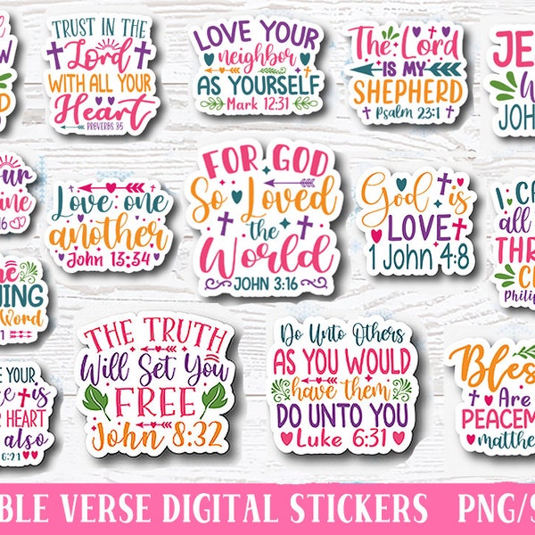 Bible Verse Stickers for Cards - Etsy
