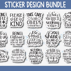 Inspirational Svg, Digital Stickers Bundle, Cricut Svg, Sticker Svg ...