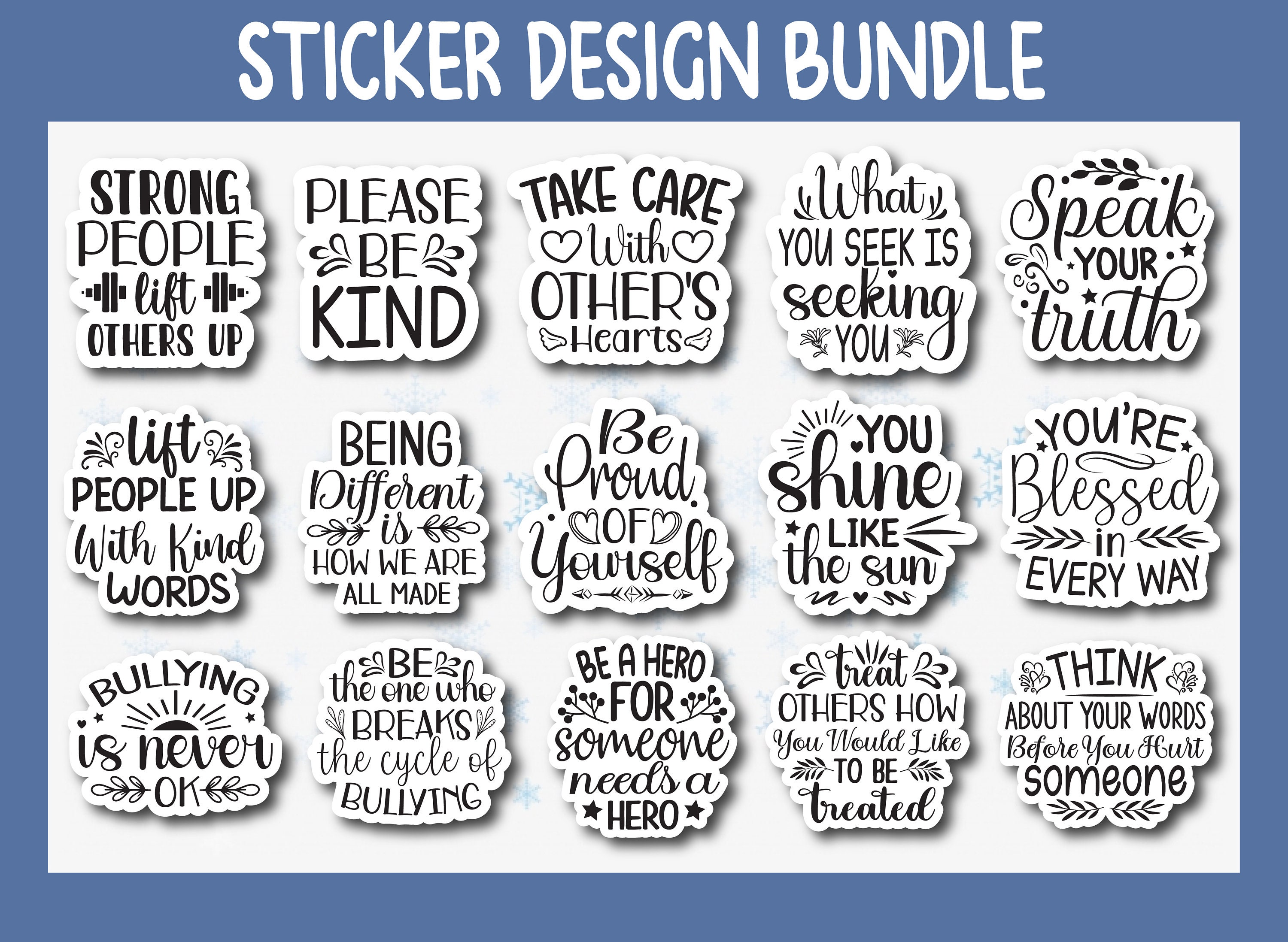 Inspirational Svg Digital Stickers Bundle Cricut Svg - Etsy