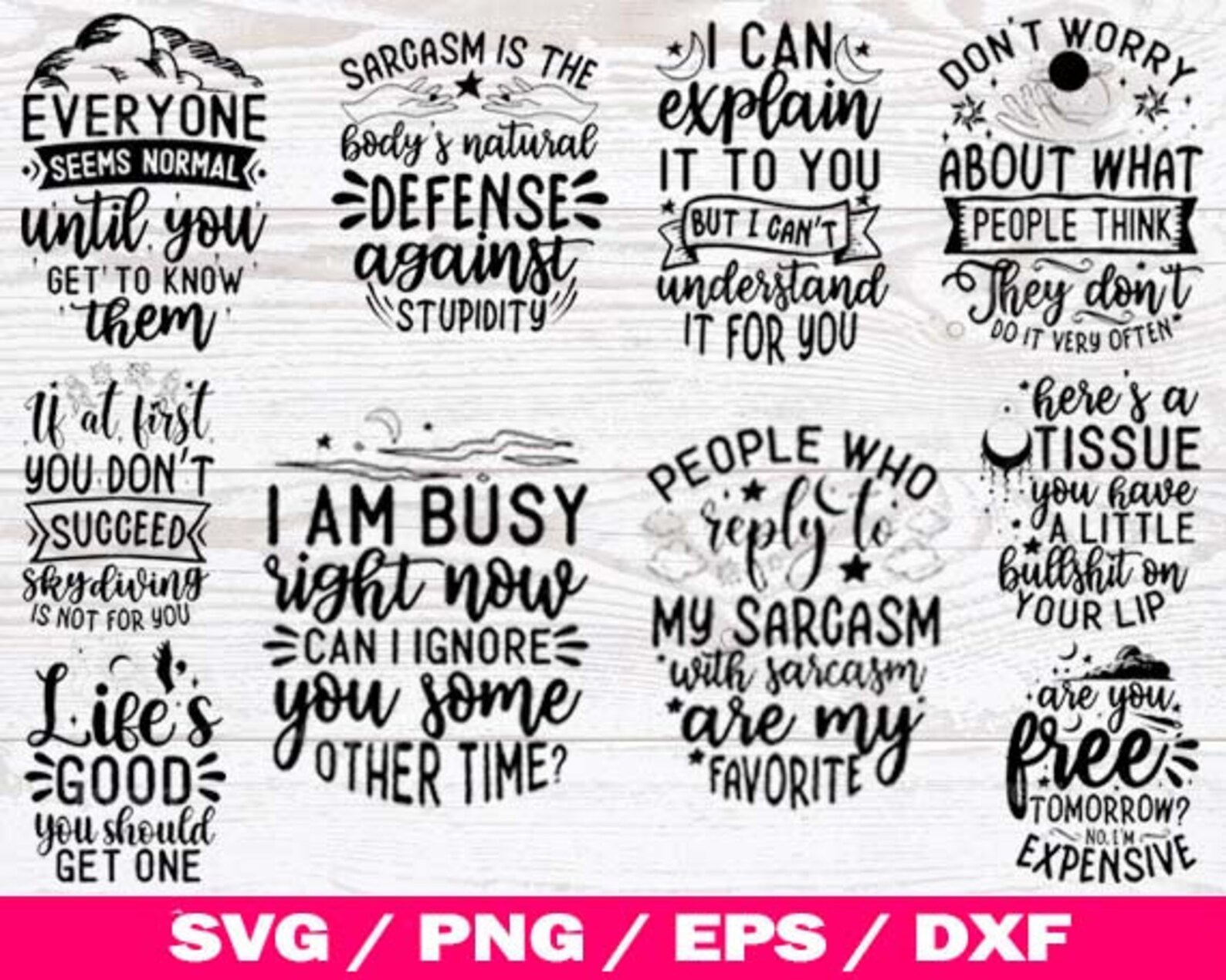 Sarcasm SVG Merch Adult Humor SVG Bundle Sarcasm Svg Svg | Etsy