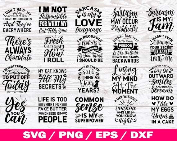 Sarcastic Svg Adult Humor SVG Bundle Printable Art SVG - Etsy
