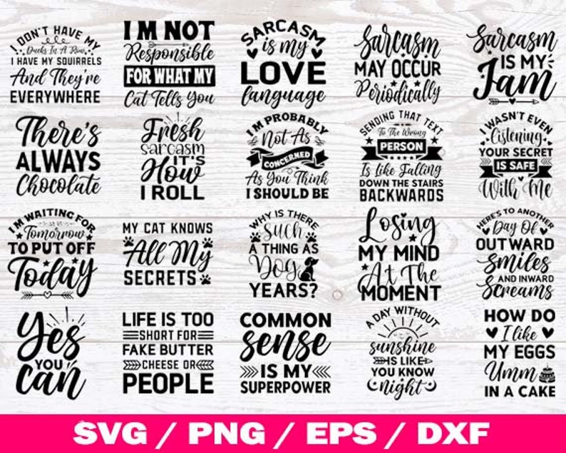 Sarcastic Svg Adult Humor Svg Bundle Printable Art Svg Etsy
