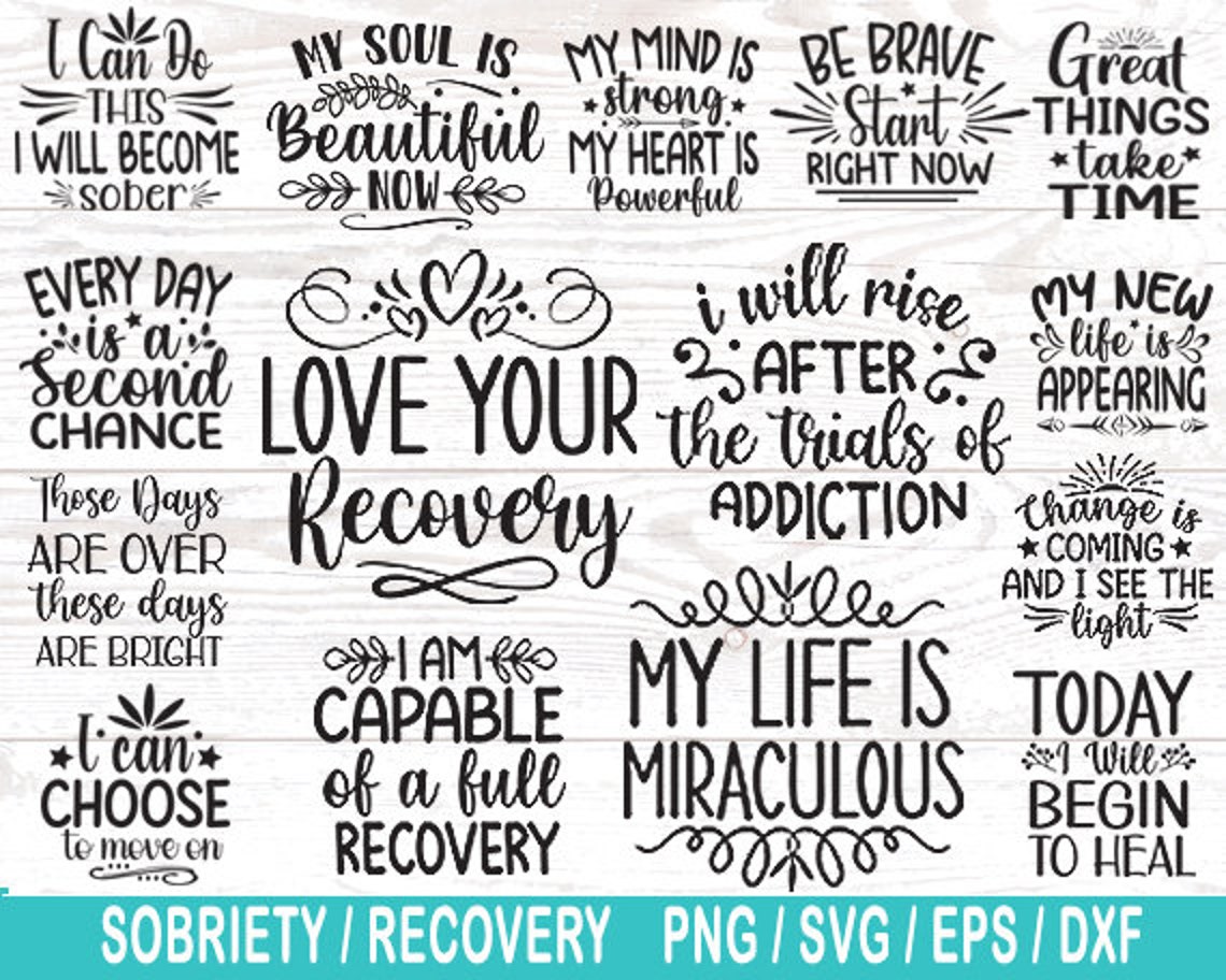 Sobriety Svg Mental Health SVG Addiction Svg Inspirational - Etsy Canada