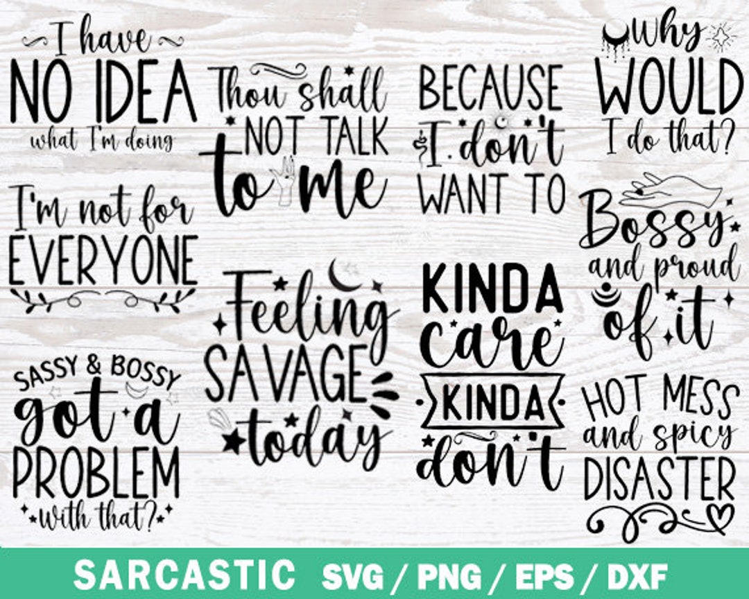 Sarcastic Svg, Adult Humor SVG Bundle, Funny Svg, SVG Files for Cricut ...