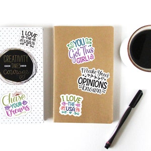 Digital Stickers Png, Inspirational Sticker Bundle, Motivational Svg ...