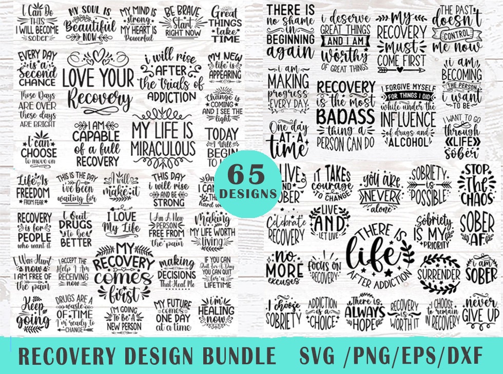 Sobriety Svg, Recovery Svg,inspirational SVG Bundle, Png,mental Health ...