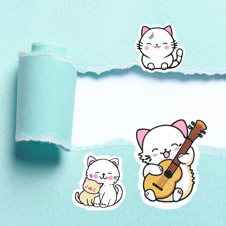 Printable Stickers SVG Cat PNG Printable Cat Stickers - Etsy