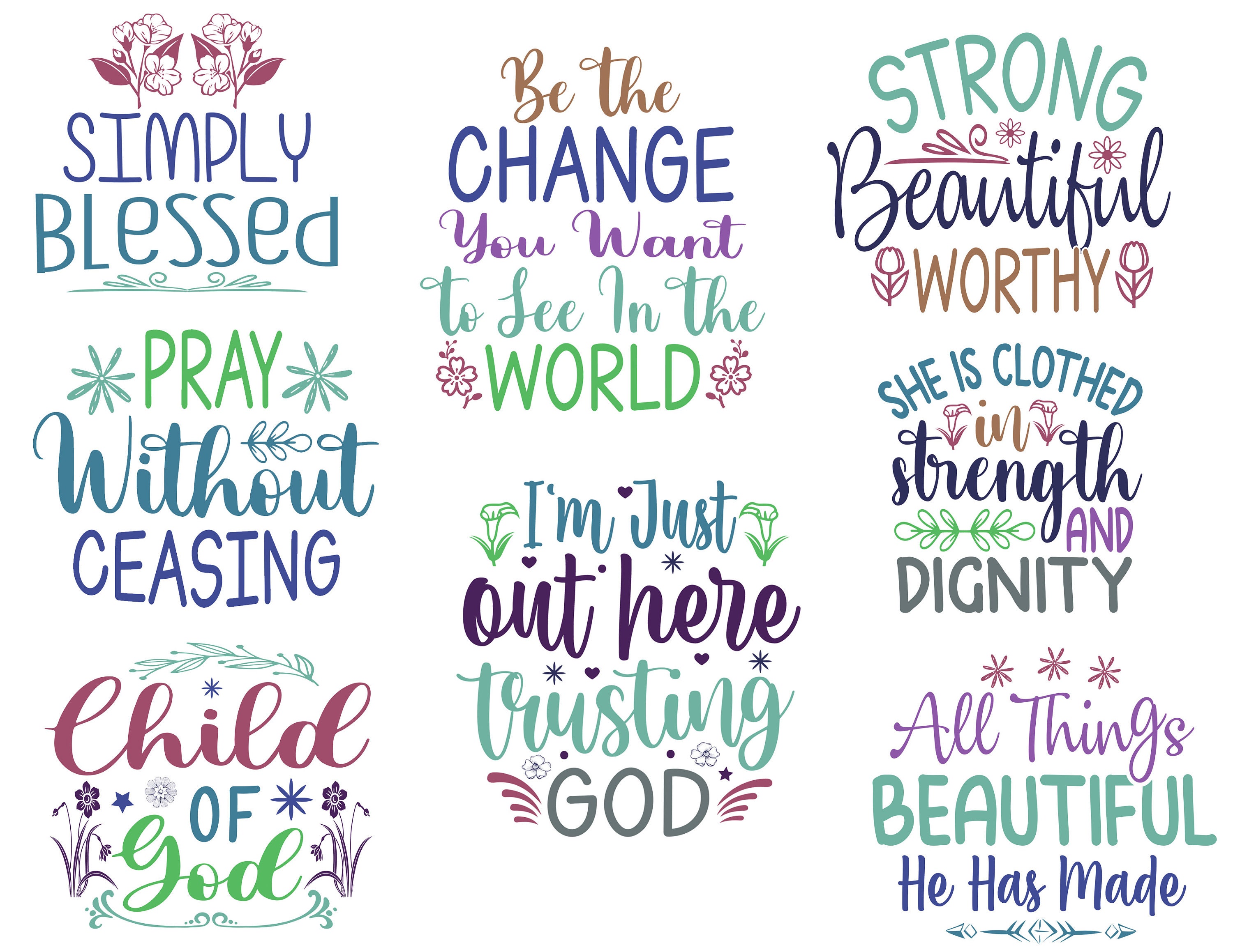 Digital Stickers Inspirational Journal Digital Stickers - Etsy