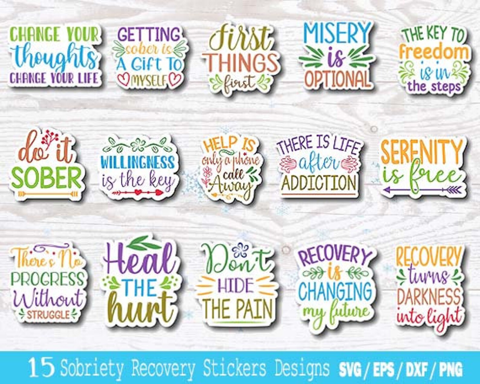 Sobriety Svg Recovery SVG Printable Stickers Addiction Svg - Etsy
