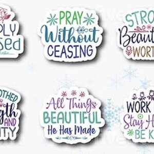 Digital Stickers, Inspirational Journal Digital Stickers, Bible Verse ...