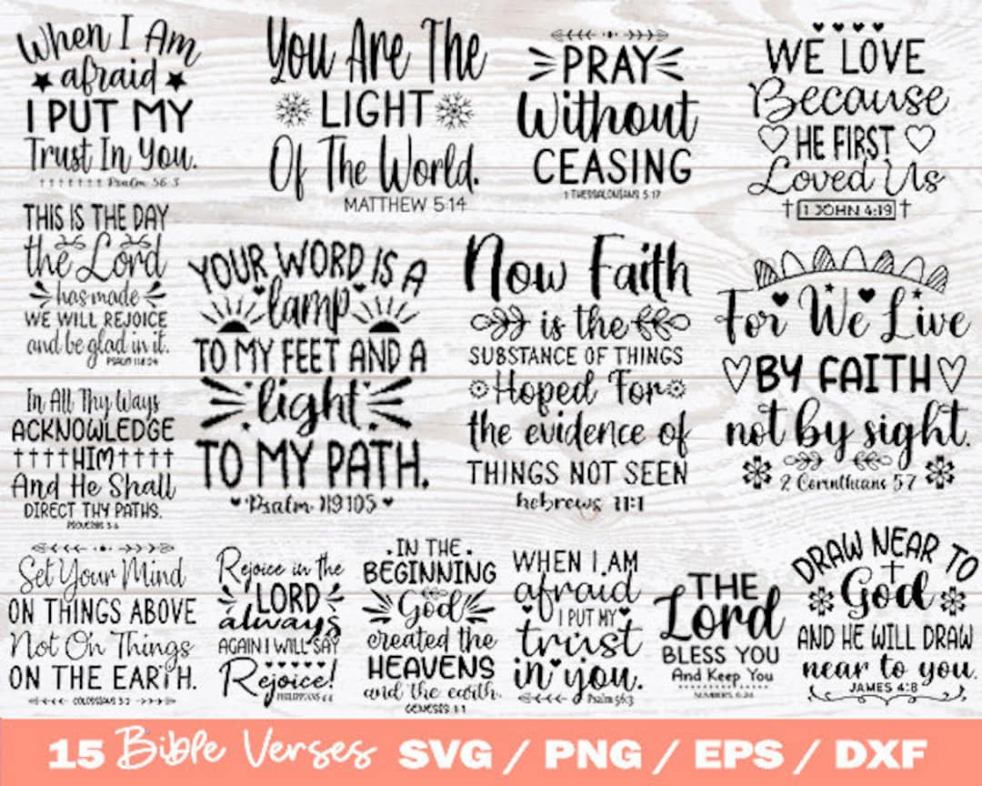 Bible Verse Svg, Christian Bundle Svg, Scripture Svg, Spiritual Svg ...
