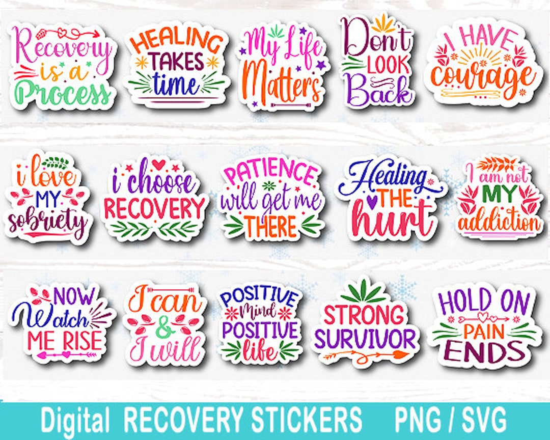 Recovery Printable Png, Recovery Stickers Digital, Sobriety Printable ...
