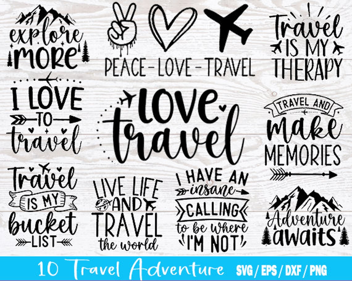 Travel Svg Bundle Adventure SVG SVG Files for Cricut | Etsy