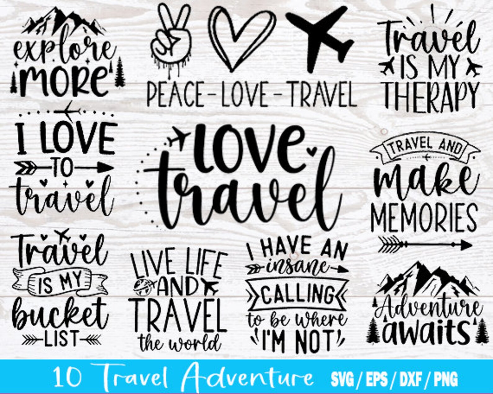 Travel Svg Bundle Adventure SVG SVG Files for Cricut - Etsy