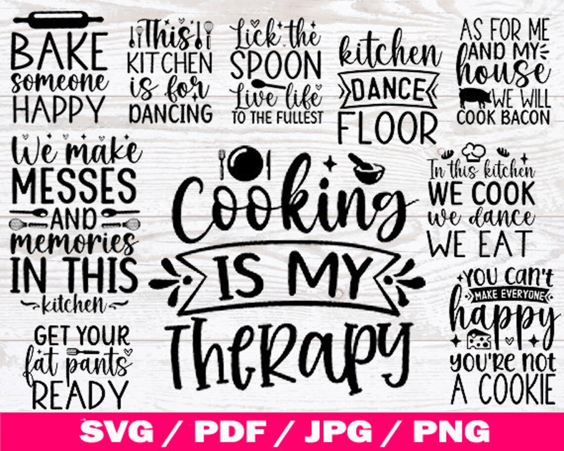 Kitchen Svg, Funny Kitchen SVG Bundle, Kitchen Towel Svg, Kitchen ...