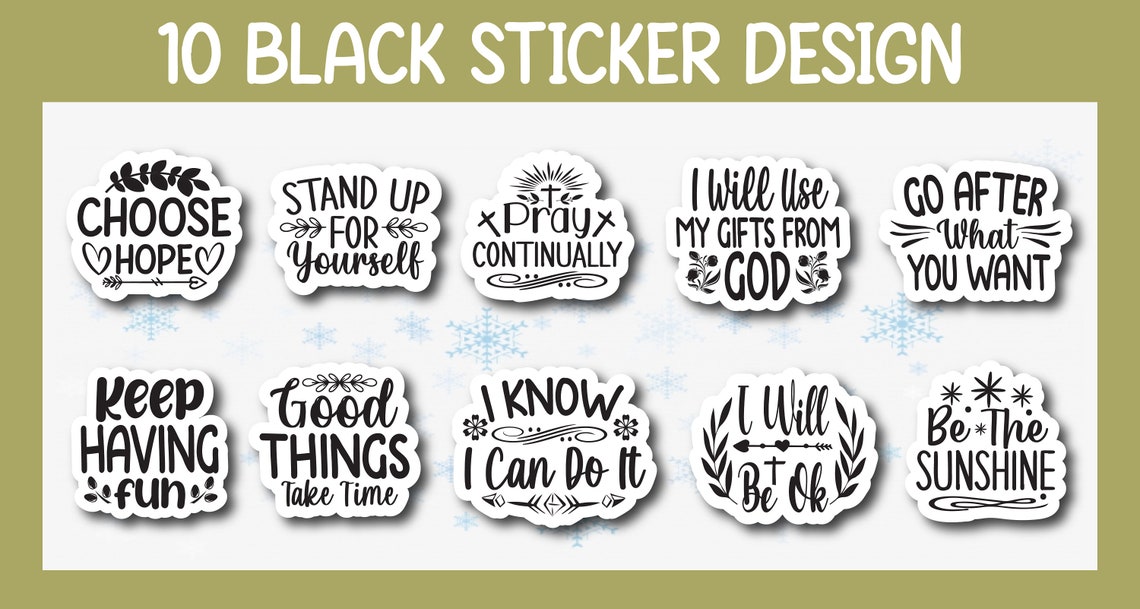 Printable Stickers Cricut Svg Digital Stickers Bundle - Etsy