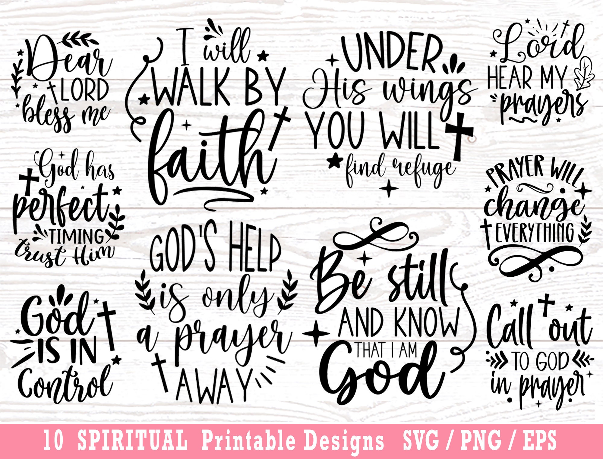 Religious Svg God Svg Inspirational Quotes SVG Bundle - Etsy