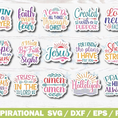 Christian Stickers Svg Bible Svg Recovery Stickers - Etsy