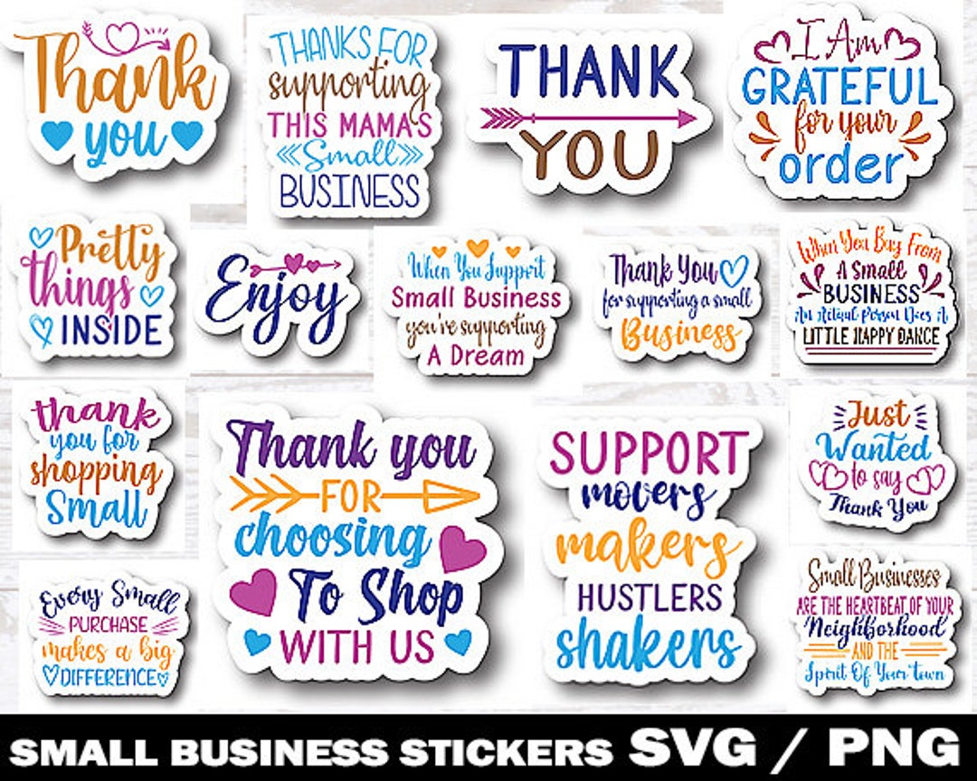 Digital Stickers Svg, Small Business Stickers, Commercial Use Svg ...