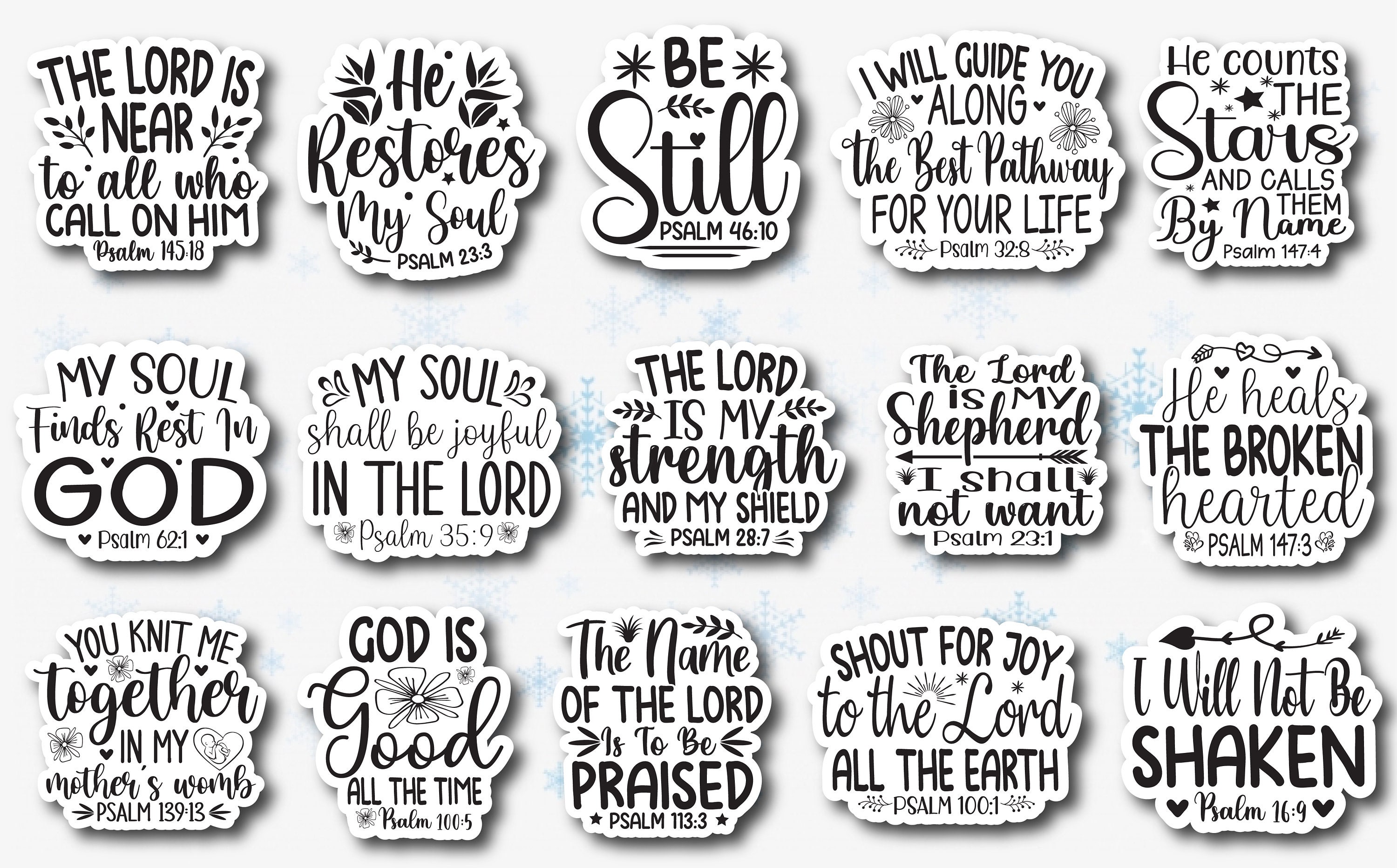 Christian Stickers Svg Bible Svg Inspirational Sticker | Etsy