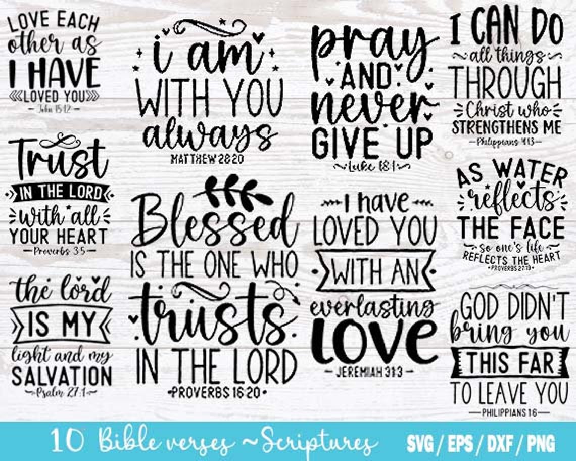 Bible Verse Svg Bundle Christian Svg Bundle Scripture Svg - Etsy