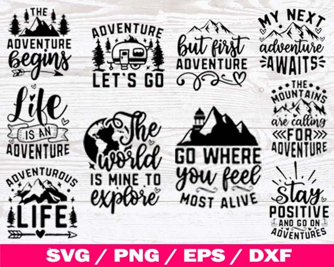 Travel Svg Bundle Adventure SVG SVG Files for Cricut - Etsy