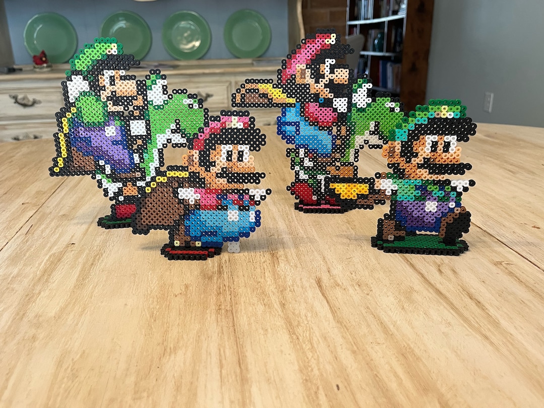 Super Mario World Perler Bead Art | Mario | Luigi | Stands | Magnets ...