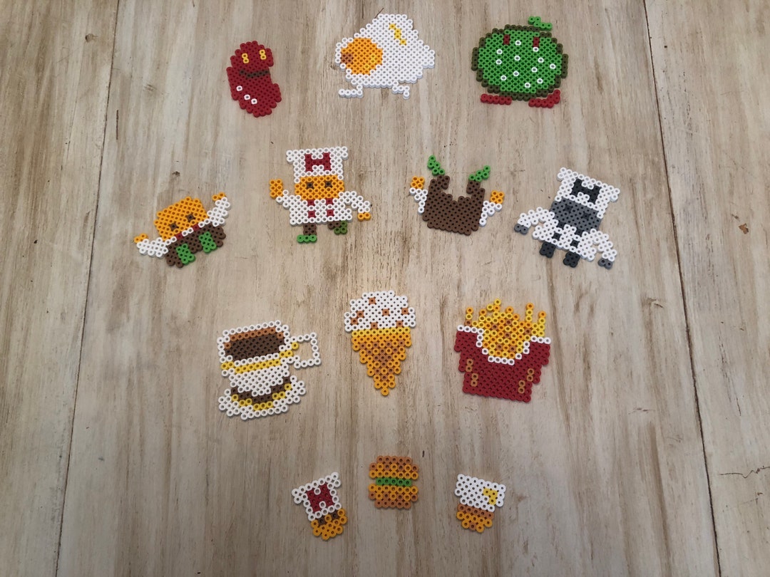 Burgertime NES Magnets | Keychains | Chef Peter Pepper | Mr. Hot Dog ...